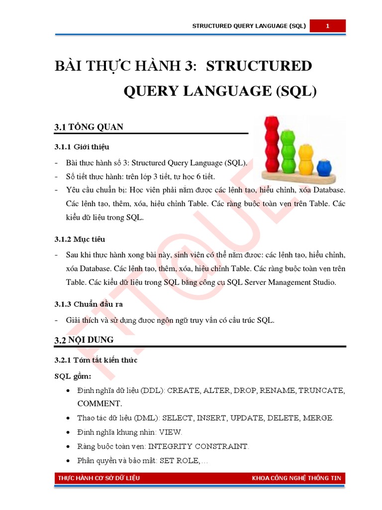Lab 3-Structured Query Language (SQL Co Ban) PDF | PDF