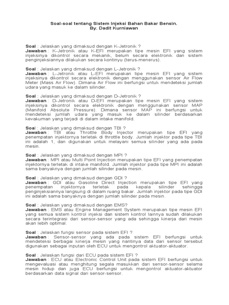Soal Injeksi | PDF