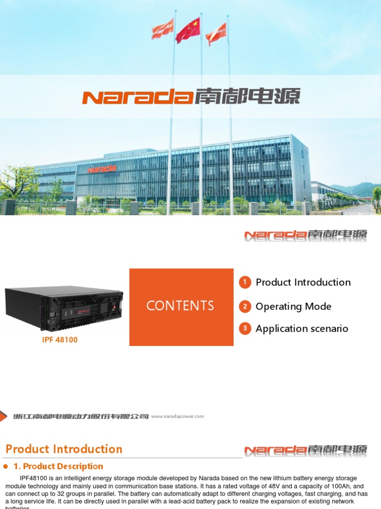 Narada IPF48100 Lithium Battery Overview | PDF