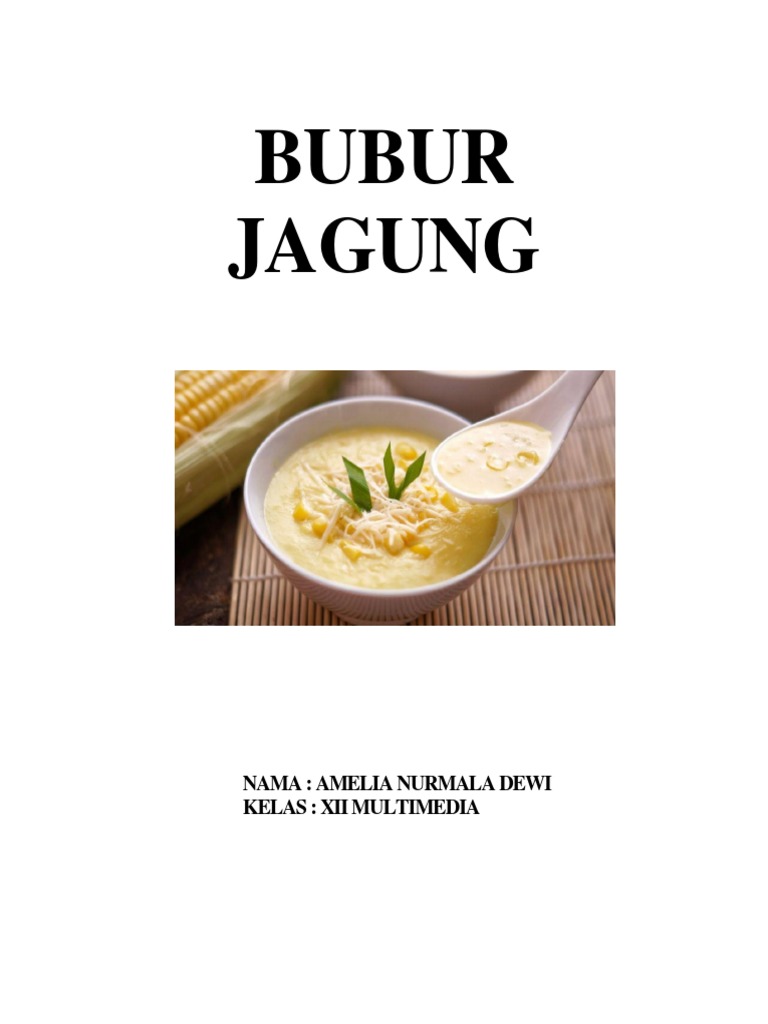 PDF Bubur Jagung PDF | PDF