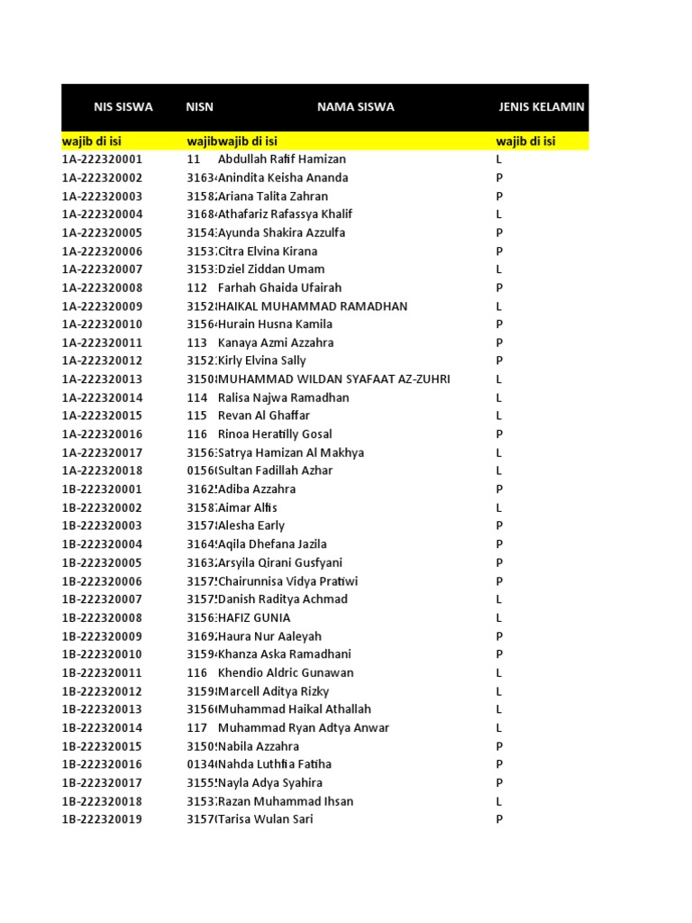 DATA SISWA TERBARU (AutoRecovered) | PDF | Jakarta | Indonesia