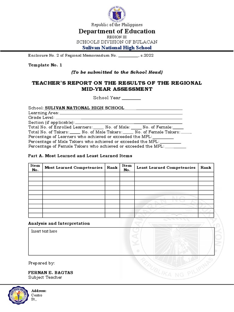 Regional Mid-Year Assessment Results Report | PDF