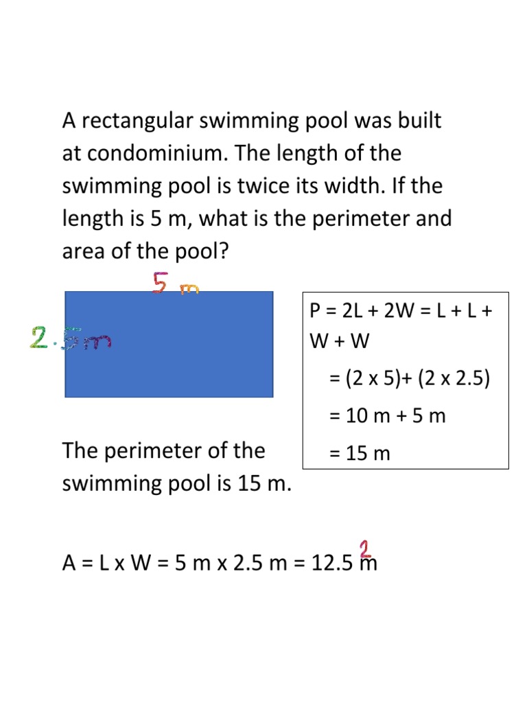 A Rectangular Swimming Pool Was Built at Condominium | PDF