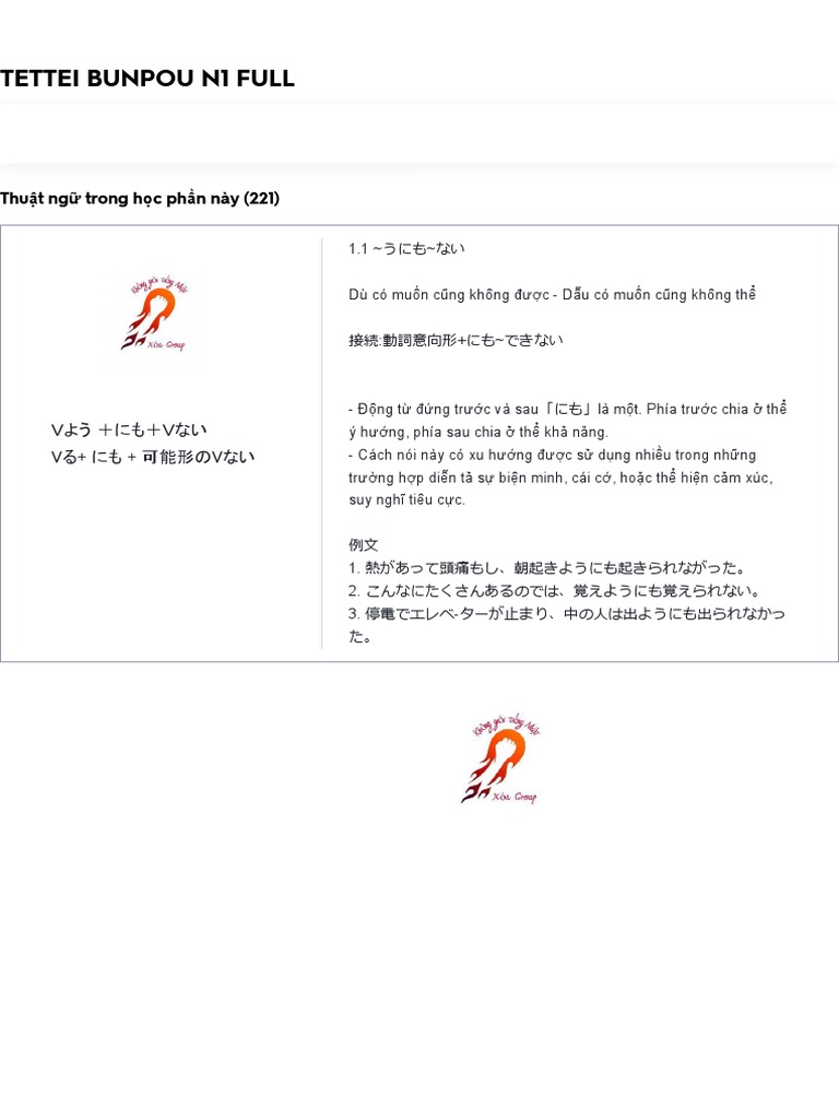 (Tiengnhatcoban - Net) - Ngu Phap n1 Tettei Toreeningu n1 PDF | PDF