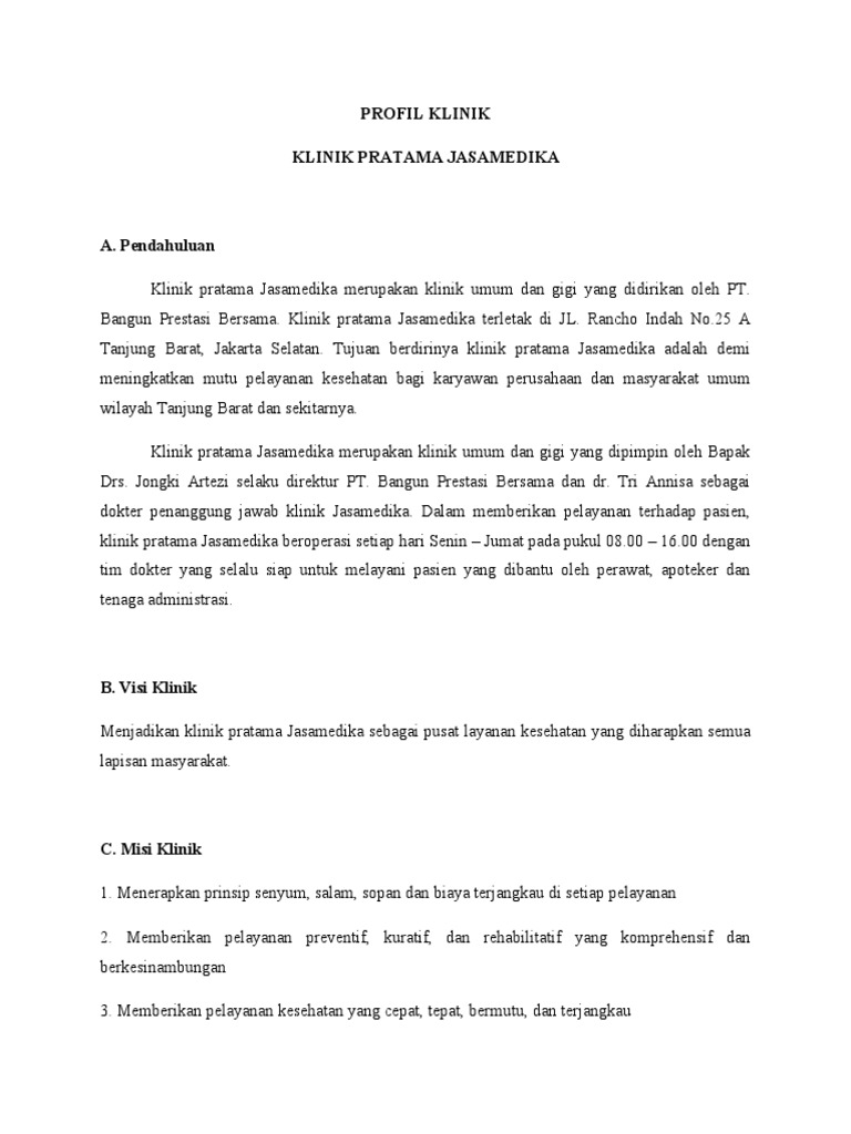 Profil Klinik Pdf