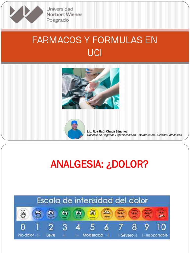 Farmacos y Formulas en Uci | PDF | Benzodiazepinas | Analgésico