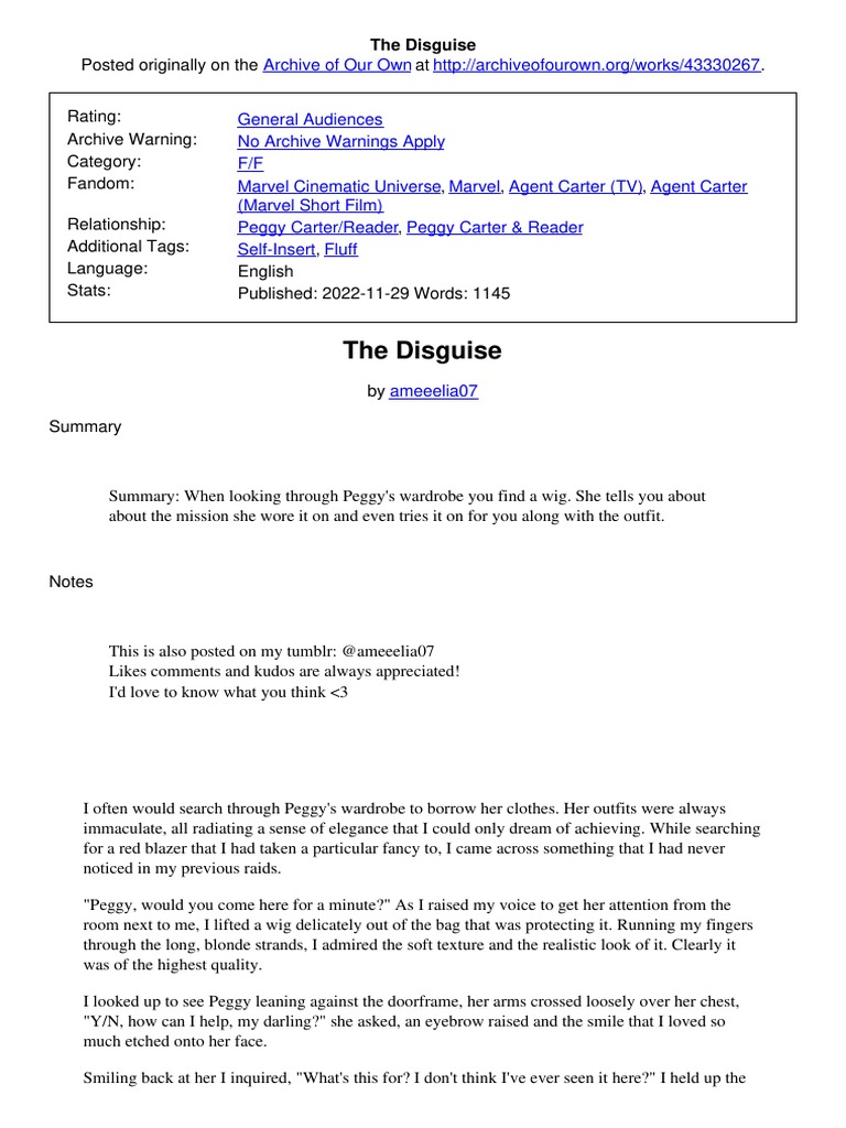 The Disguise | PDF | Human Appearance