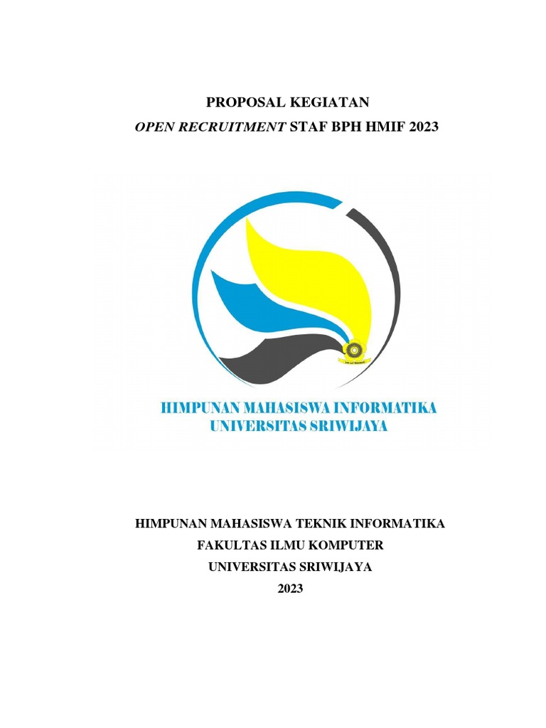 Proposal Open Recruitment Staf BPH HMIF 2023 (ACC) | PDF