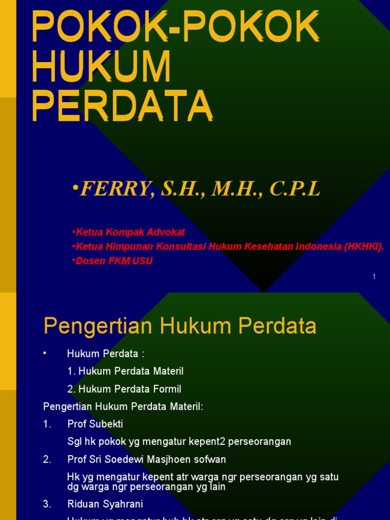 Kajian Hukum Perdata 1 | PDF