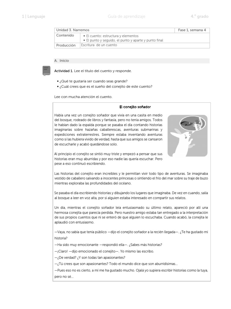 Un conejito soñador encuentra un amigo para compartir sus historias | PDF