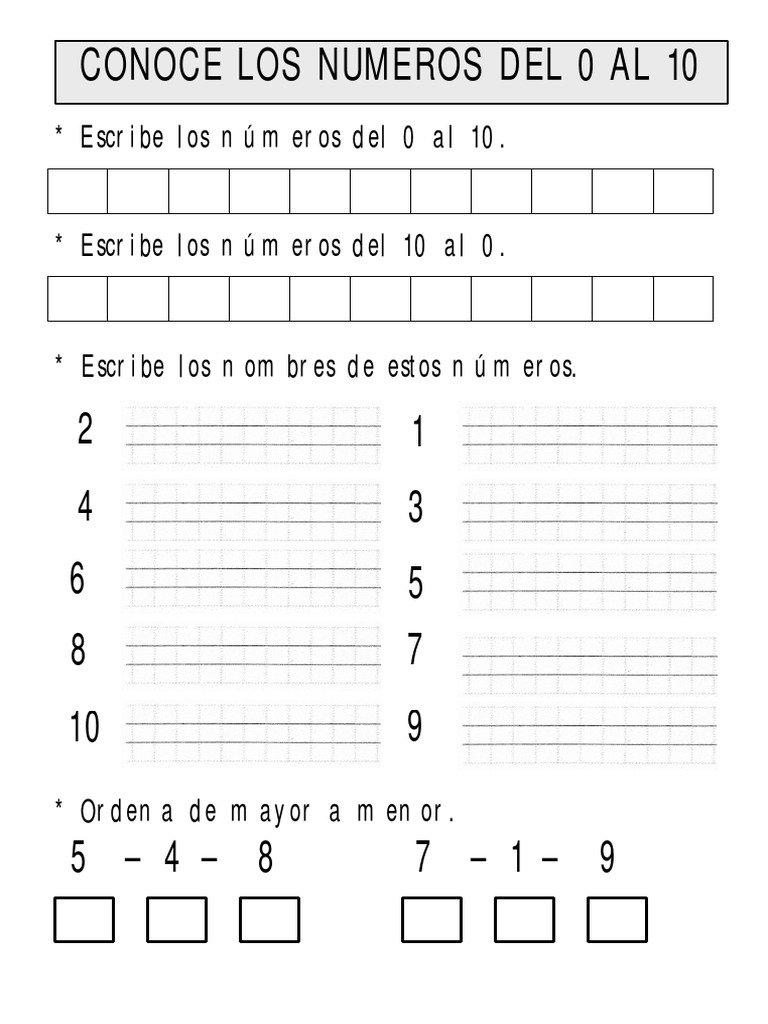 Repaso Numeros | PDF