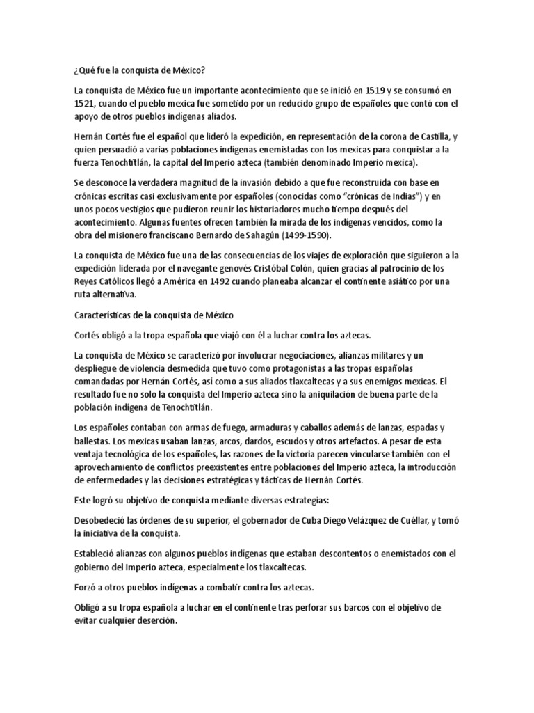La Conquista de México | PDF | Hernán Cortés | Imperio español