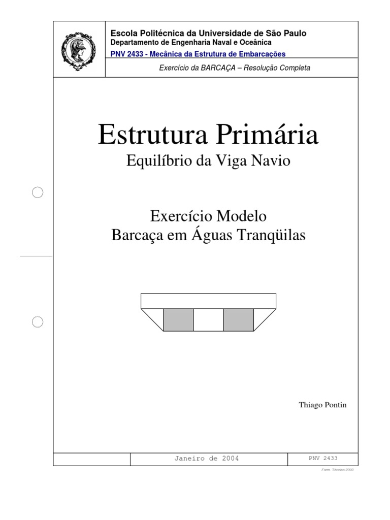 Exercicio Modelo 01 - Viga Navio | PDF | Viga | Transporte de água
