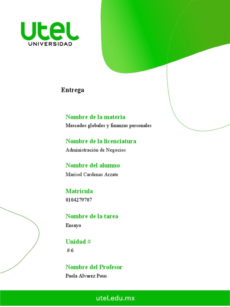 Formato para Entregar Trabajos | PDF