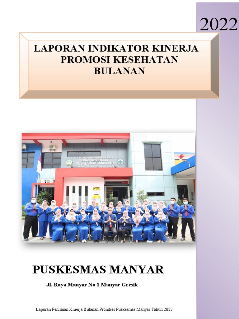 Laporan Kinerja Promkes Bulanan Puskesmas Manyar Pdf