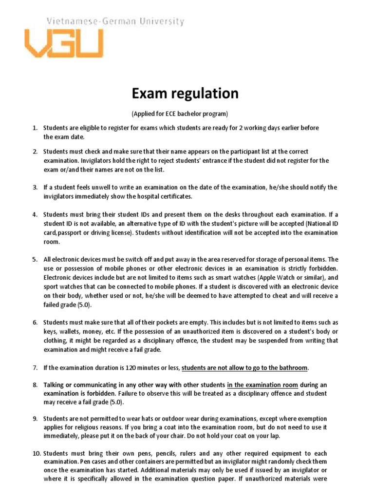 ECE - Exam Regulation For Students PDF | Download Free PDF | Identity ...