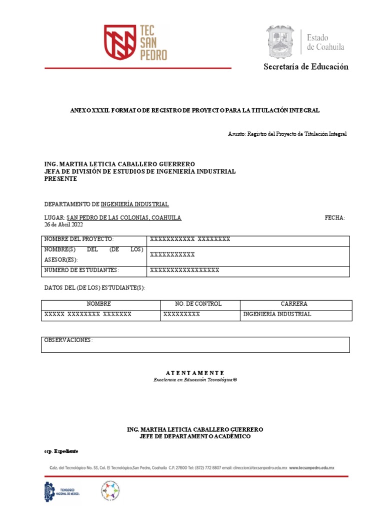 2.registro de Proyecto de Titulacion Abr 2022 | PDF