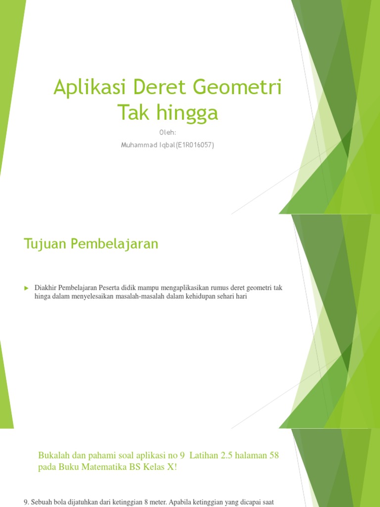 Aplikasi Deret Geometri Tak Hingga | PDF