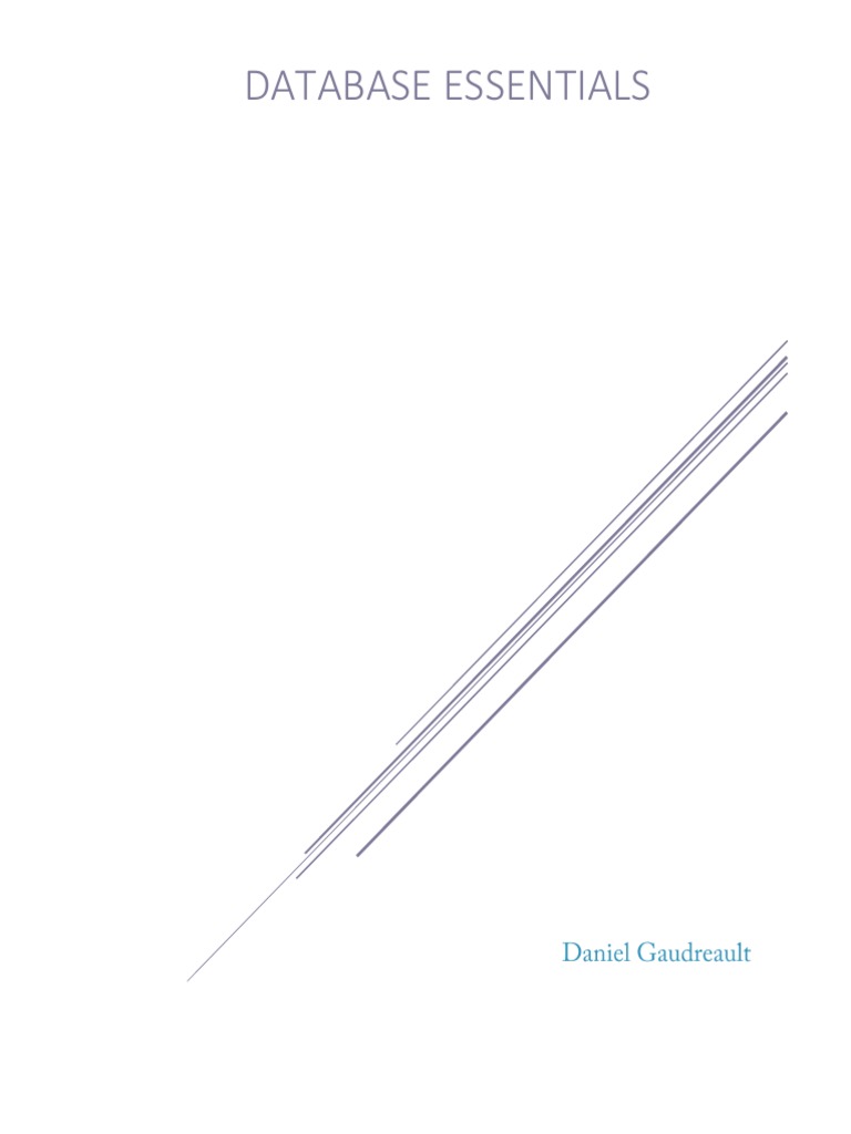 Database Essentials 18S PDF | PDF | User (Computing) | Information ...