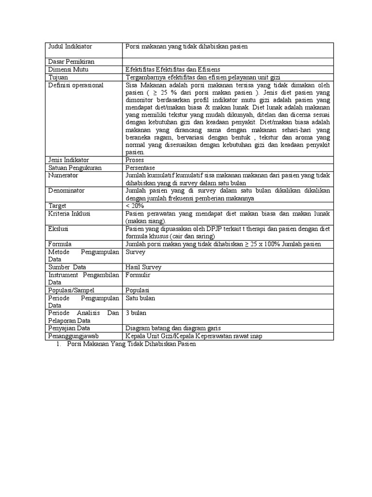 indikator mutu unit.docx | PDF