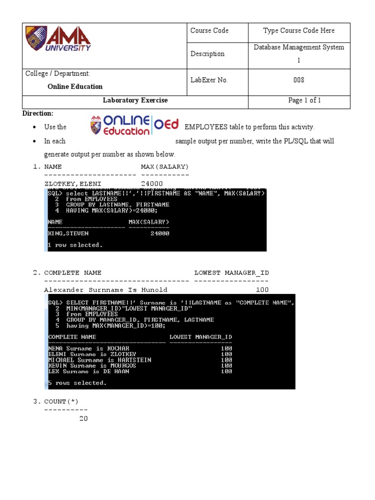 Week012-MultipleRow-LabExer008 Rivera Dennis | PDF | Information ...