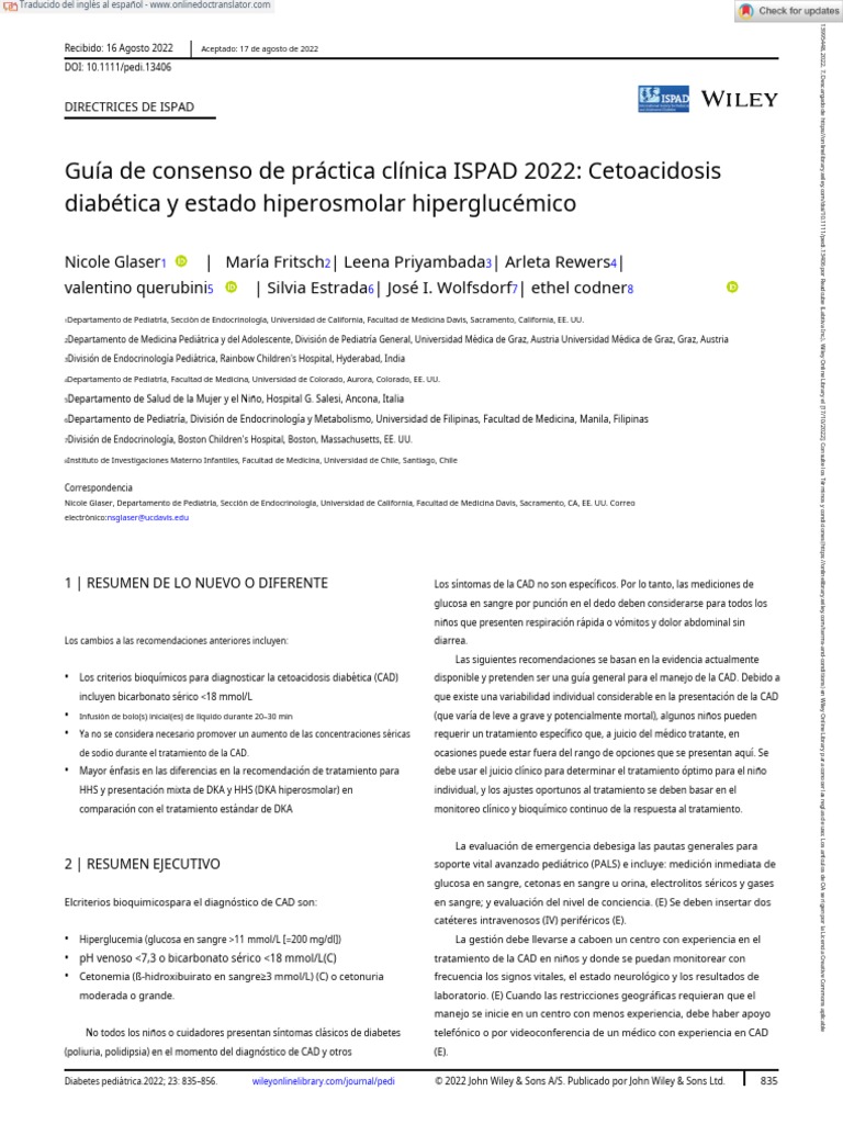 ISPAD Ketoacidosis State Management - 2022-.En - Es | PDF | Diabetes ...