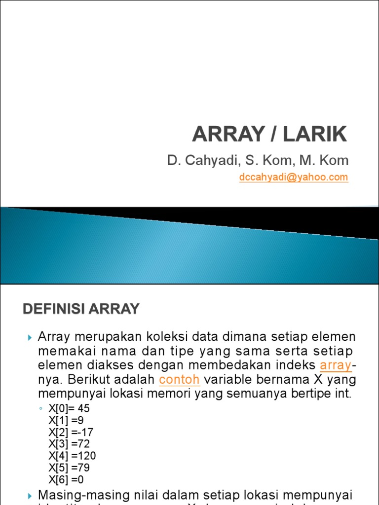 Algoritma Pemrograman X | PDF