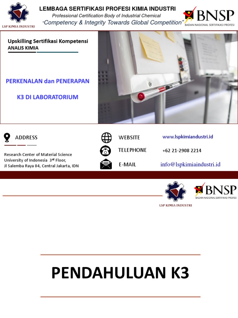 Pengantar Penerapan K3 Lab | PDF