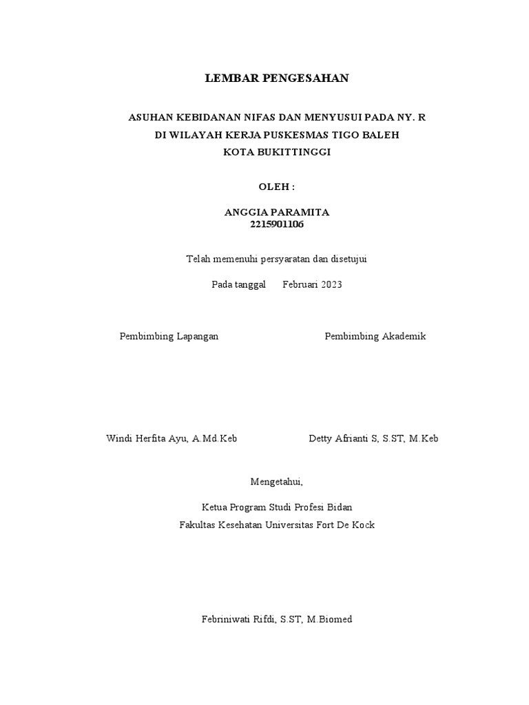 Lembar Pengesahan | PDF