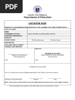 DEPED LOCATOR-SLIP Sample | PDF | Government | Business