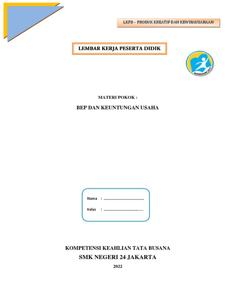 LKPD KD 4.8 Menentukan Bep Dan Keuntungan Usaha | PDF