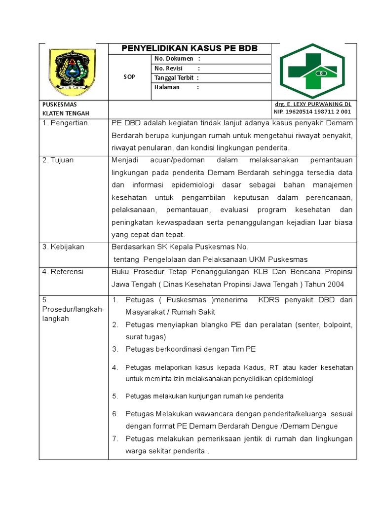 SOP PE DBD Revisi | PDF