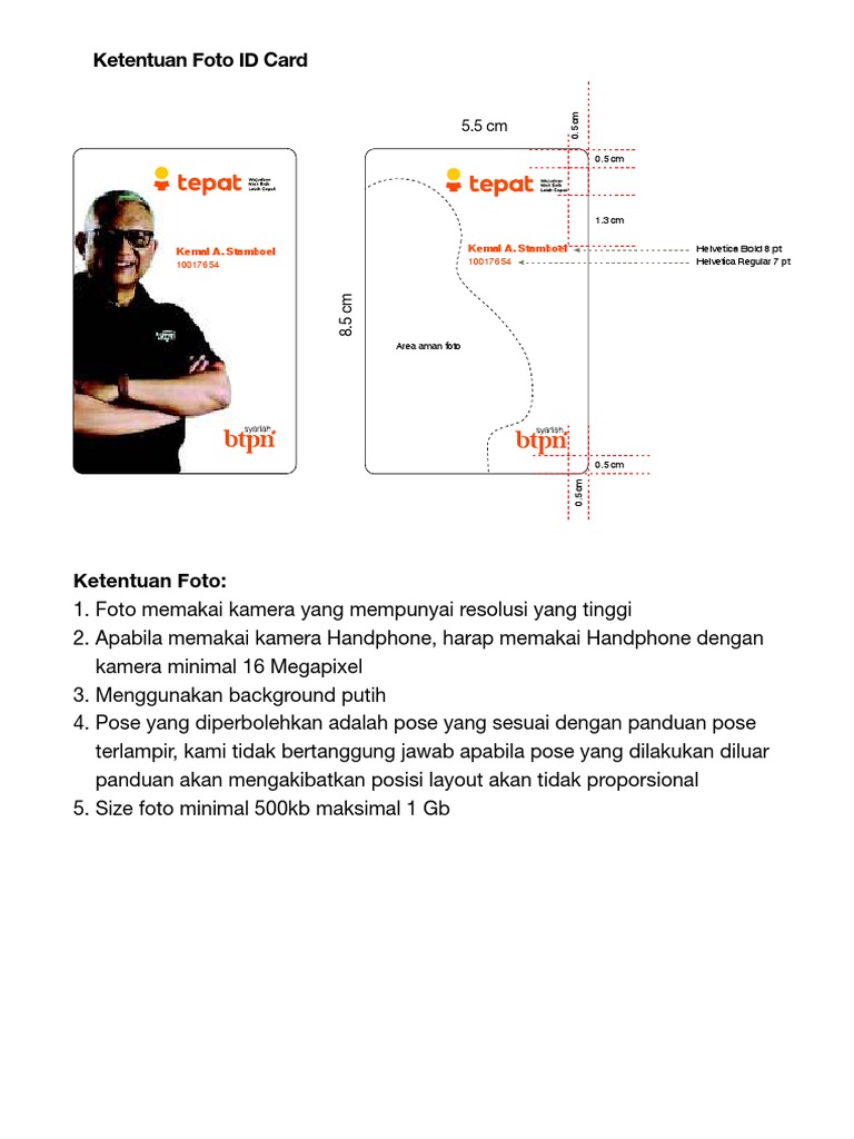 Panduan Pose Foto ID Card (New) | PDF