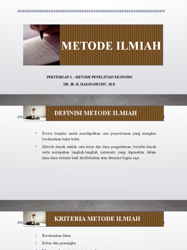 Pertemuan 1 - Metode Ilmiah | PDF
