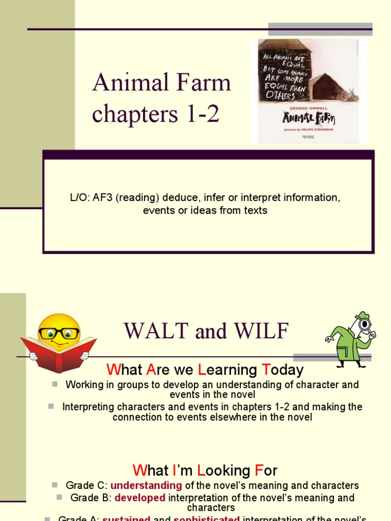 Animal Farm Chapters 1-2 Analysis Guide | PDF | Cognitive Psychology ...