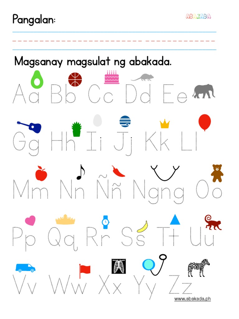 Abakada Practice Sheet | PDF