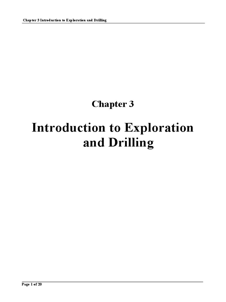 Chapter 3 Introduction To Exploration and Drilling | PDF | Petroleum Reservoir | Casing (Borehole)