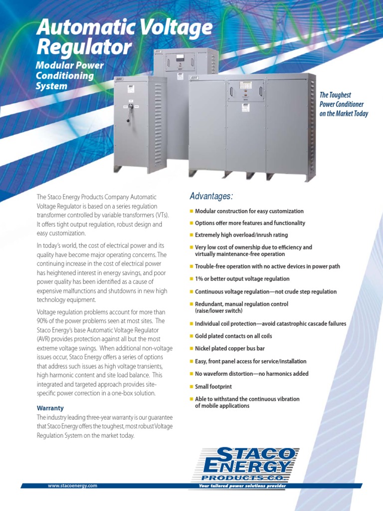 Voltage Regulator Brochure - 080210 | PDF | Transformer | Alternating ...