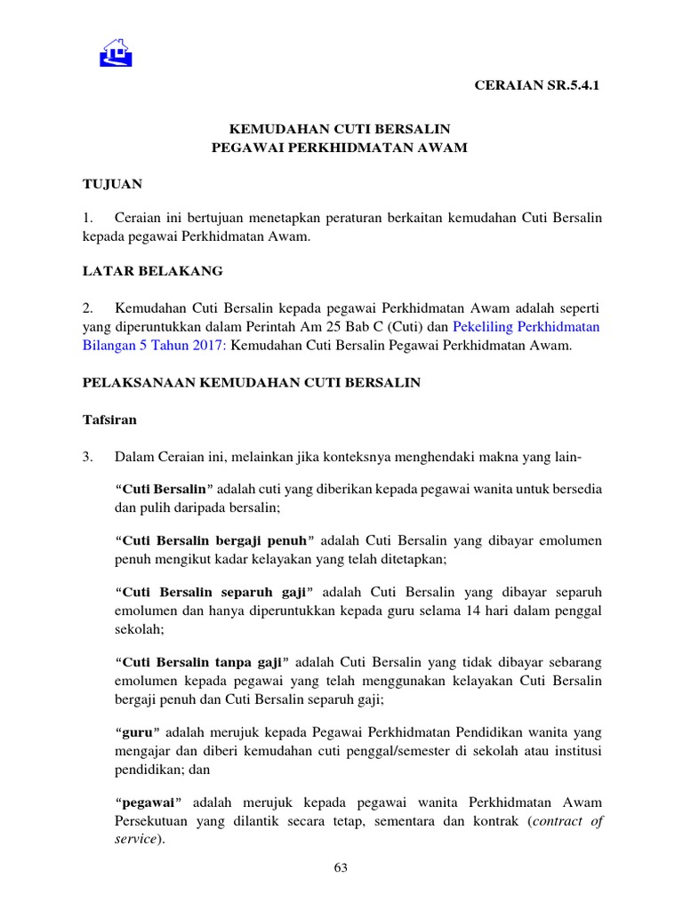 Kemudahan Cuti Bersalin | PDF