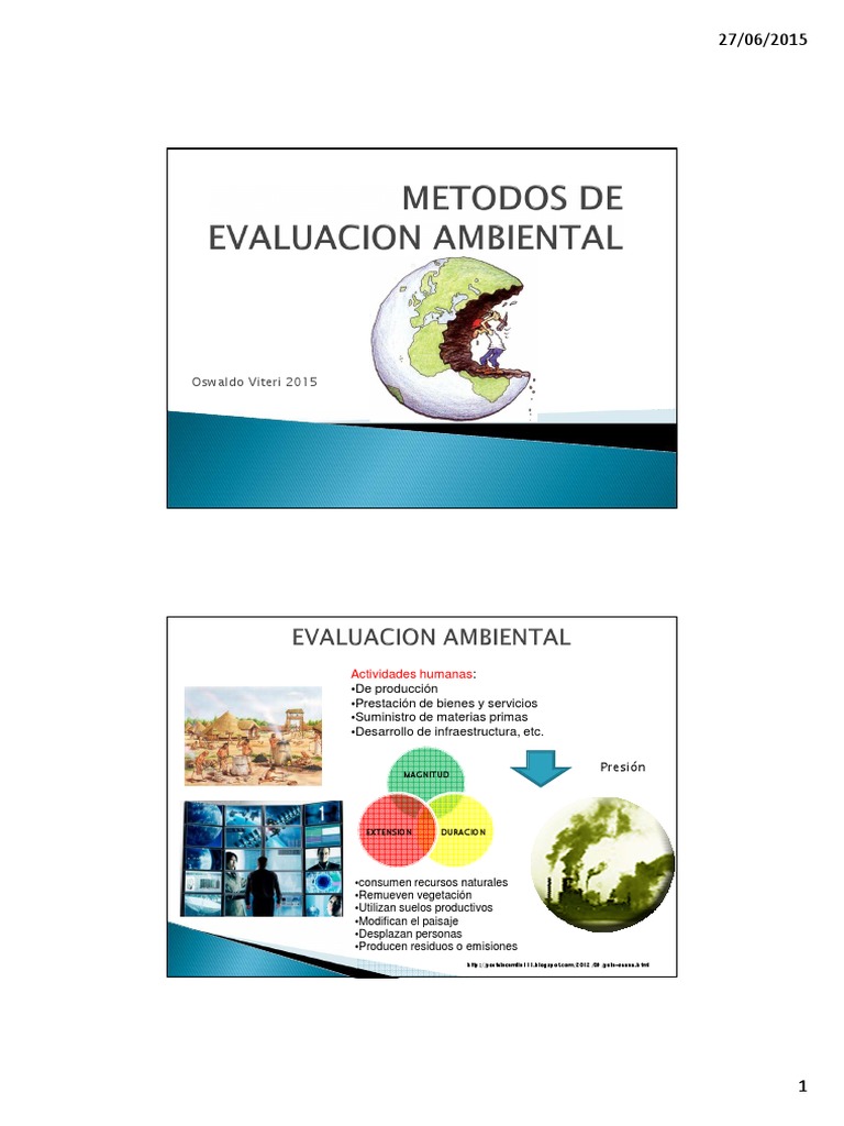 Clase 4 Metodos de Evaluación Ambiental y Diagnóstico | PDF ...