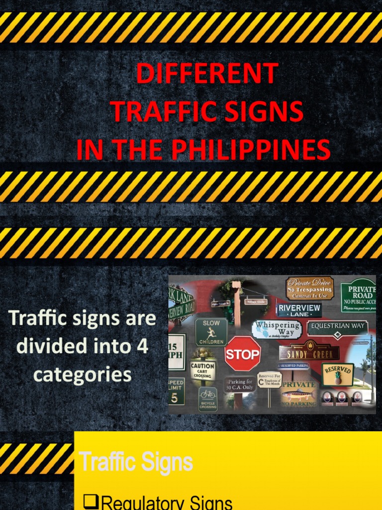 Traffic Signs in the Philippines Explained | PDF