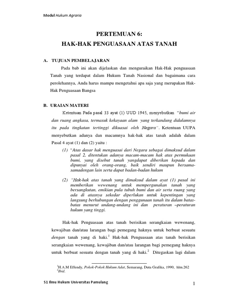 BAHAN AJAR AGRARIA PERTEMUAN 6 | PDF