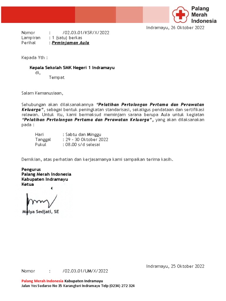 Surat Peminjaman | PDF