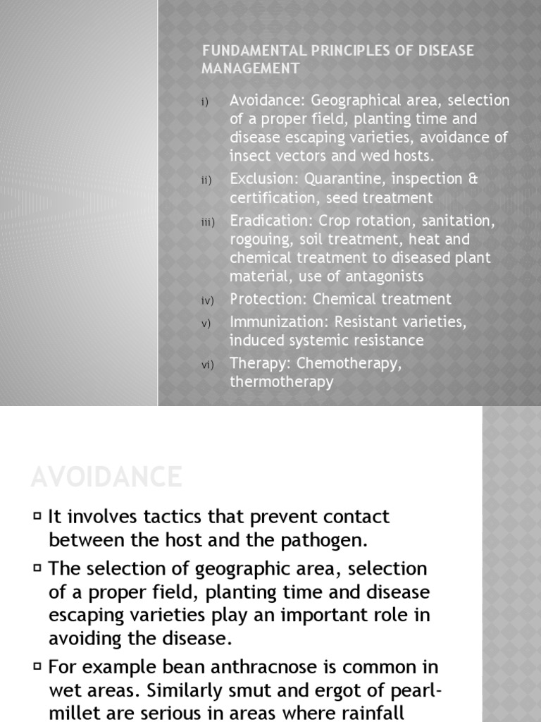 Fundamental Principles of Disease Management | PDF | Plant Pathology ...