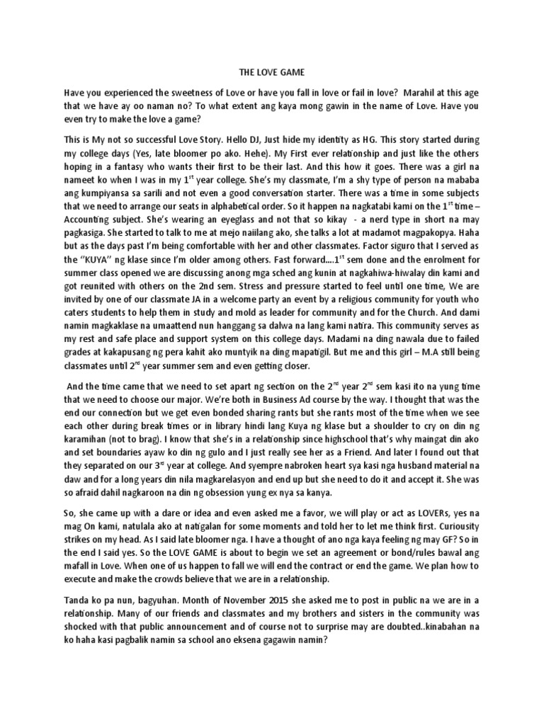 Story 9 THE LOVE GAME | PDF