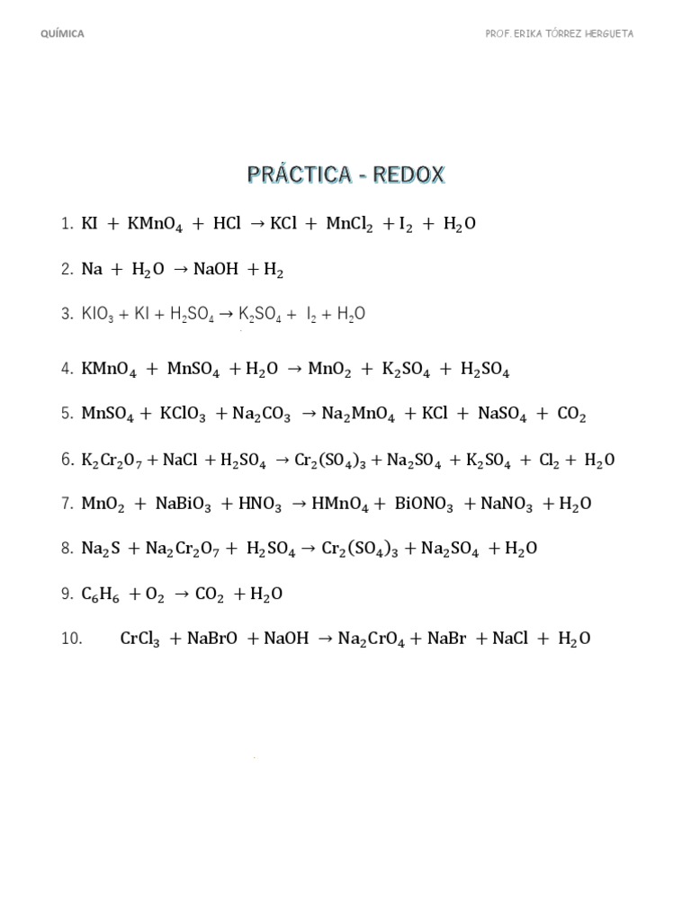 Practica Redox PDF | PDF
