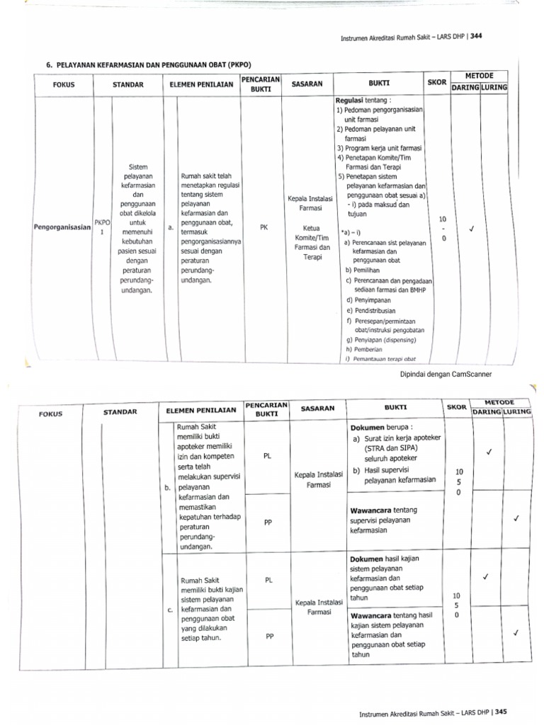 Instrumen Penilaian Pokja PKPO | PDF