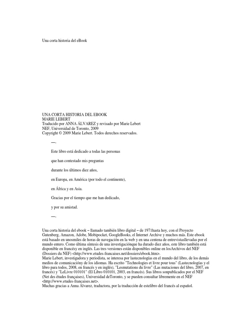 Una-Corta-Historia-del-eBook (1) | PDF | Red mundial | Internet y web