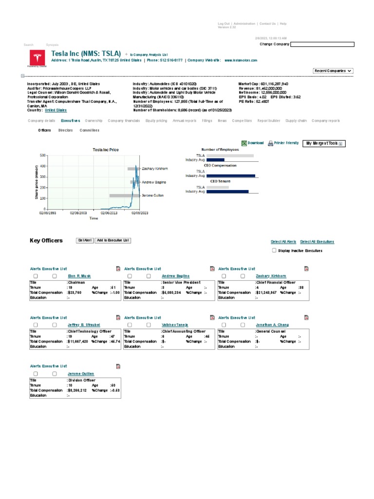 Tesla Inc Company Overview and Insights | PDF | Business | Economies