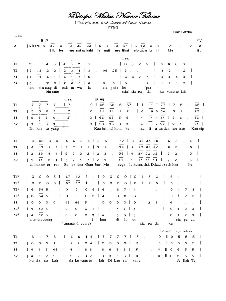 Betapa Mulia Nama Tuhan | PDF